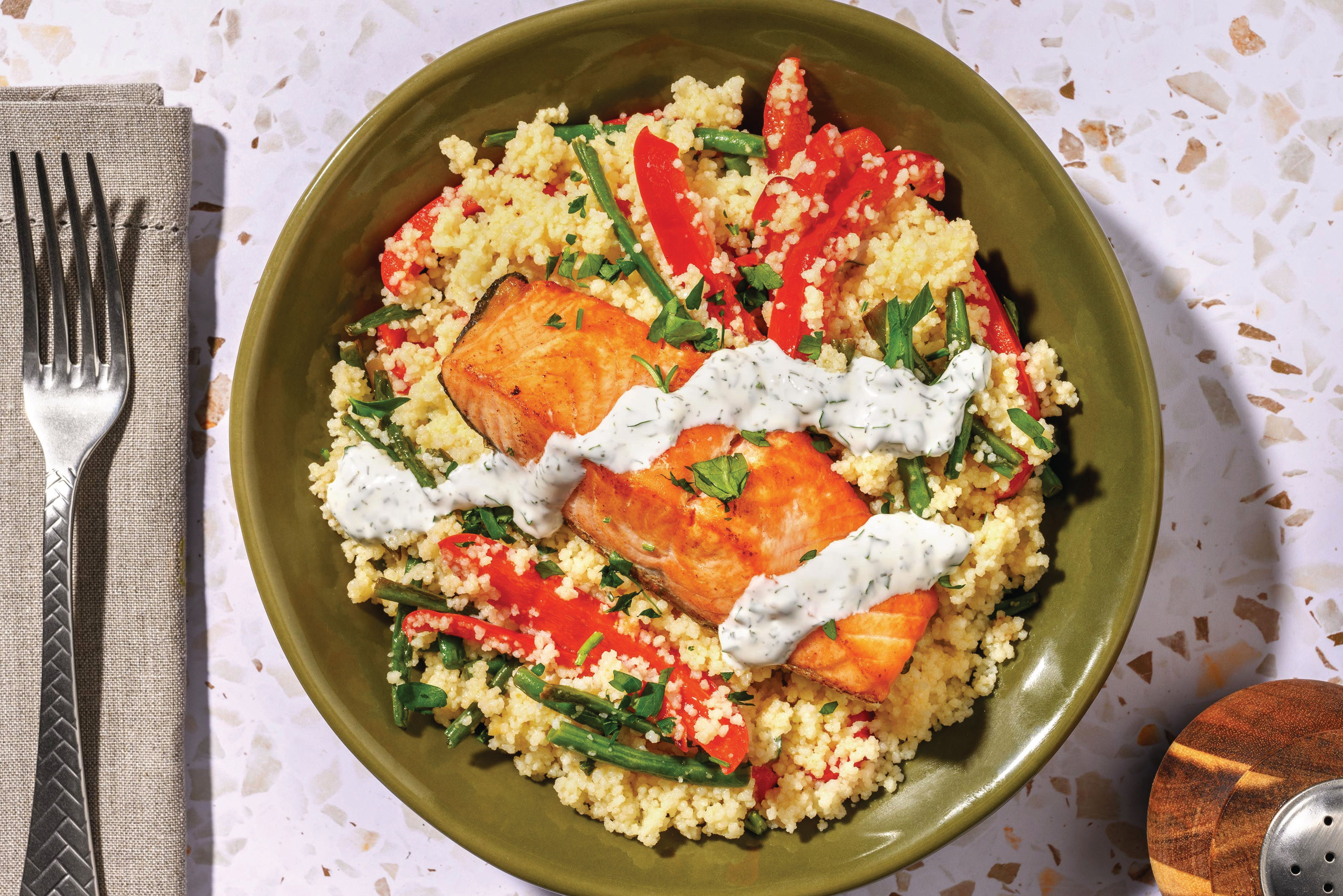 Super Green Chicken Couscous Bowl Recipe | HelloFresh
