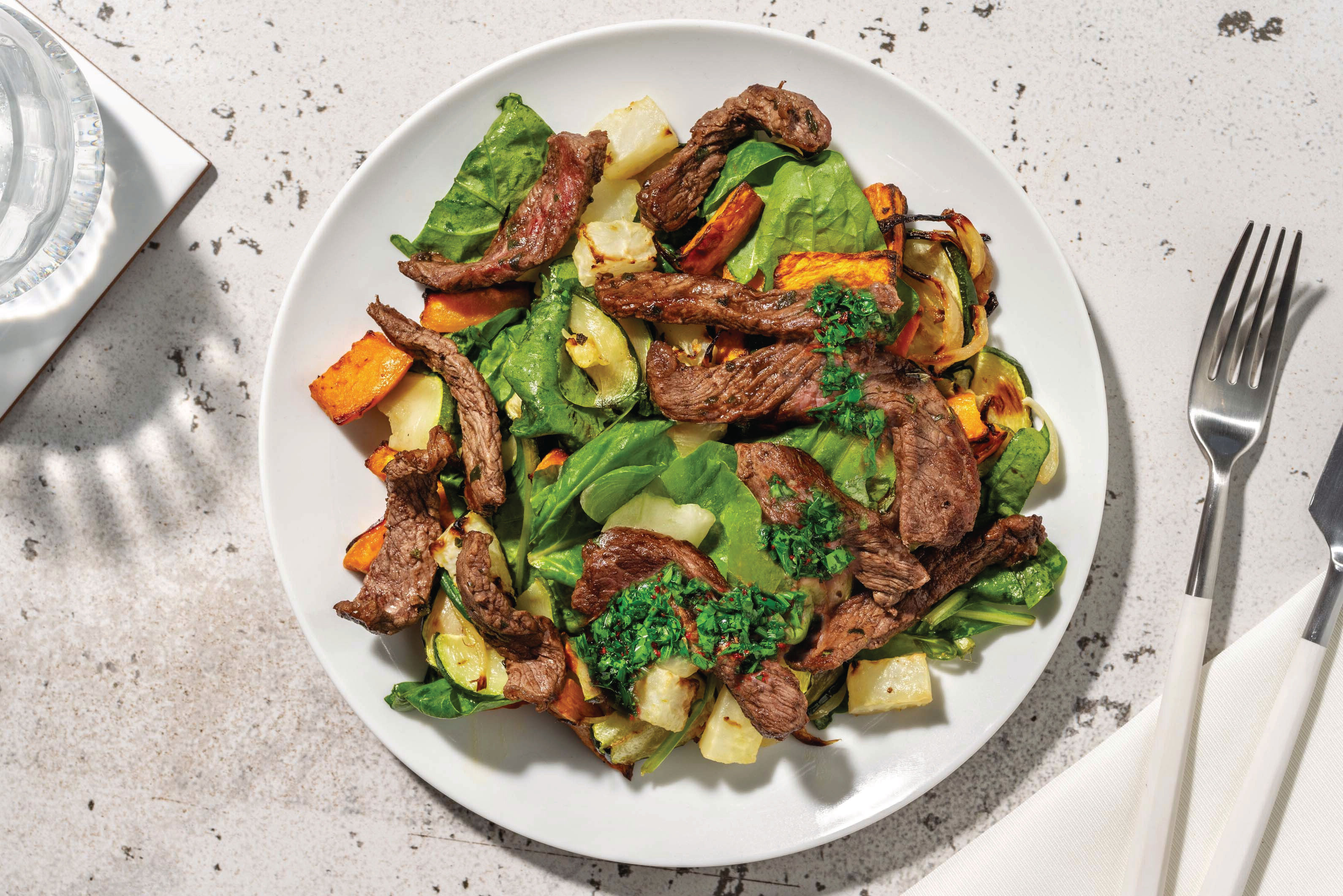 Herbed Halloumi & Roast Veggie Toss Recipe | HelloFresh