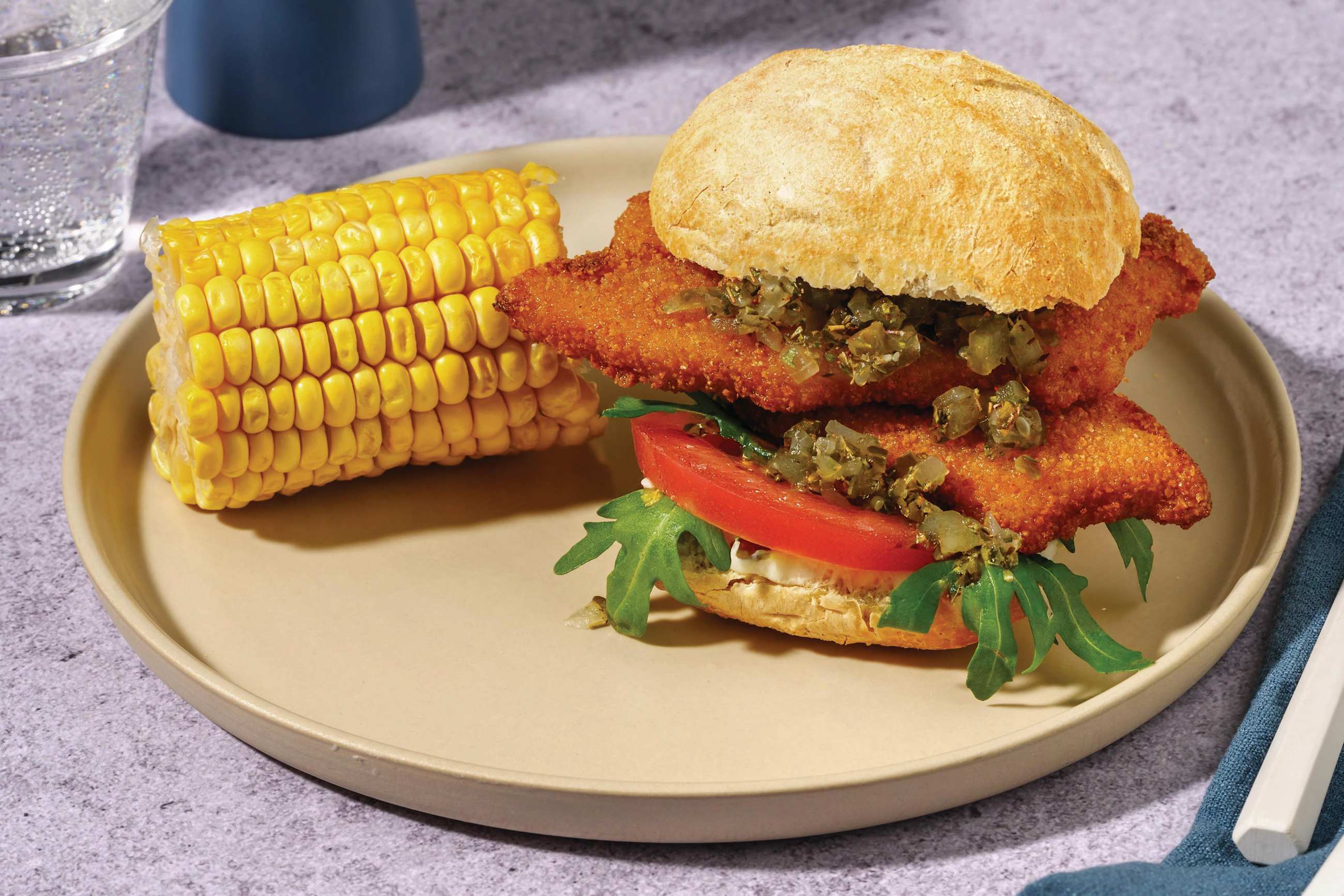 Plant-Based Chicken & Gherkin Burger Recipe | HelloFresh