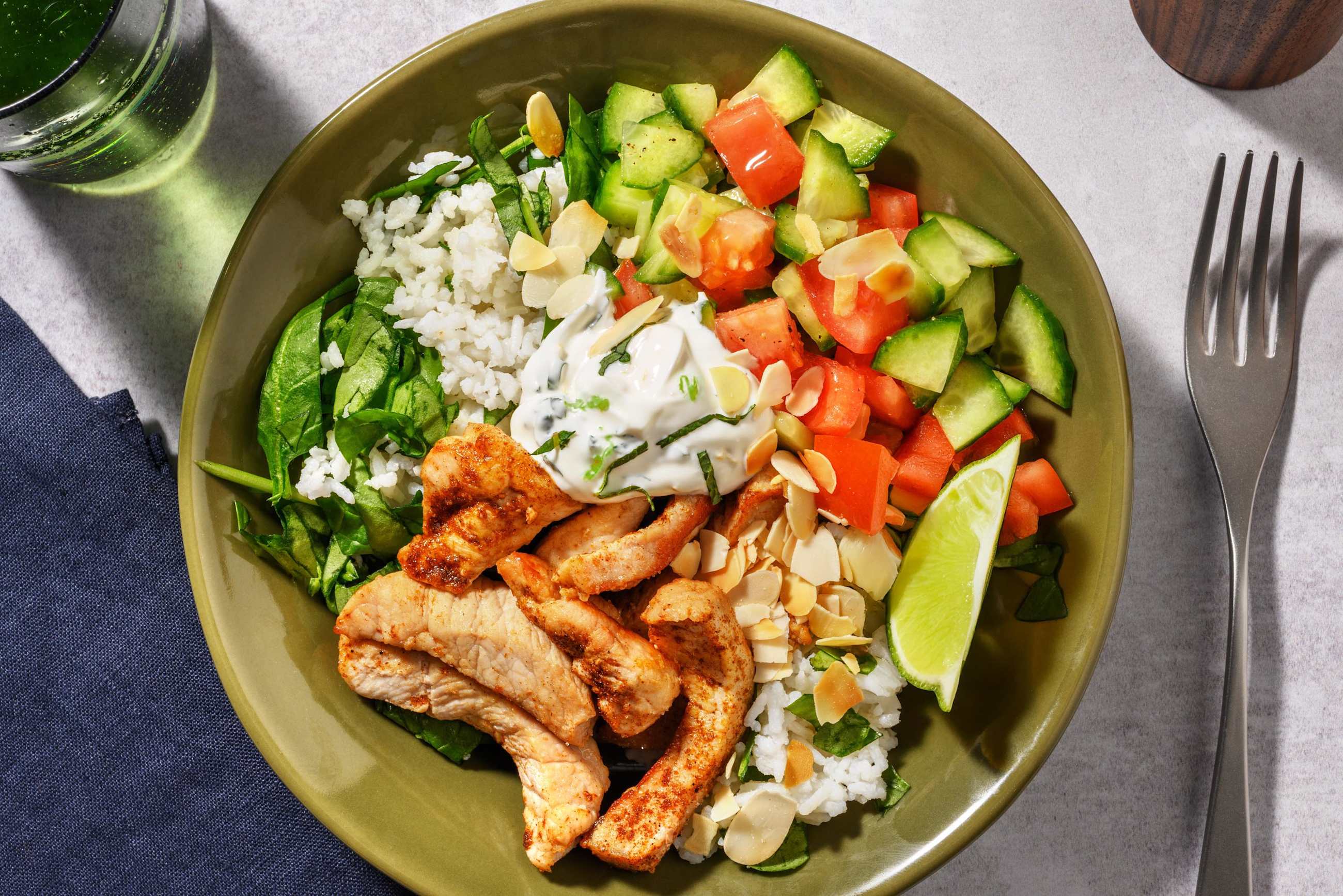 Middle Eastern Honey Halloumi & Garlic Rice Recipe | HelloFresh