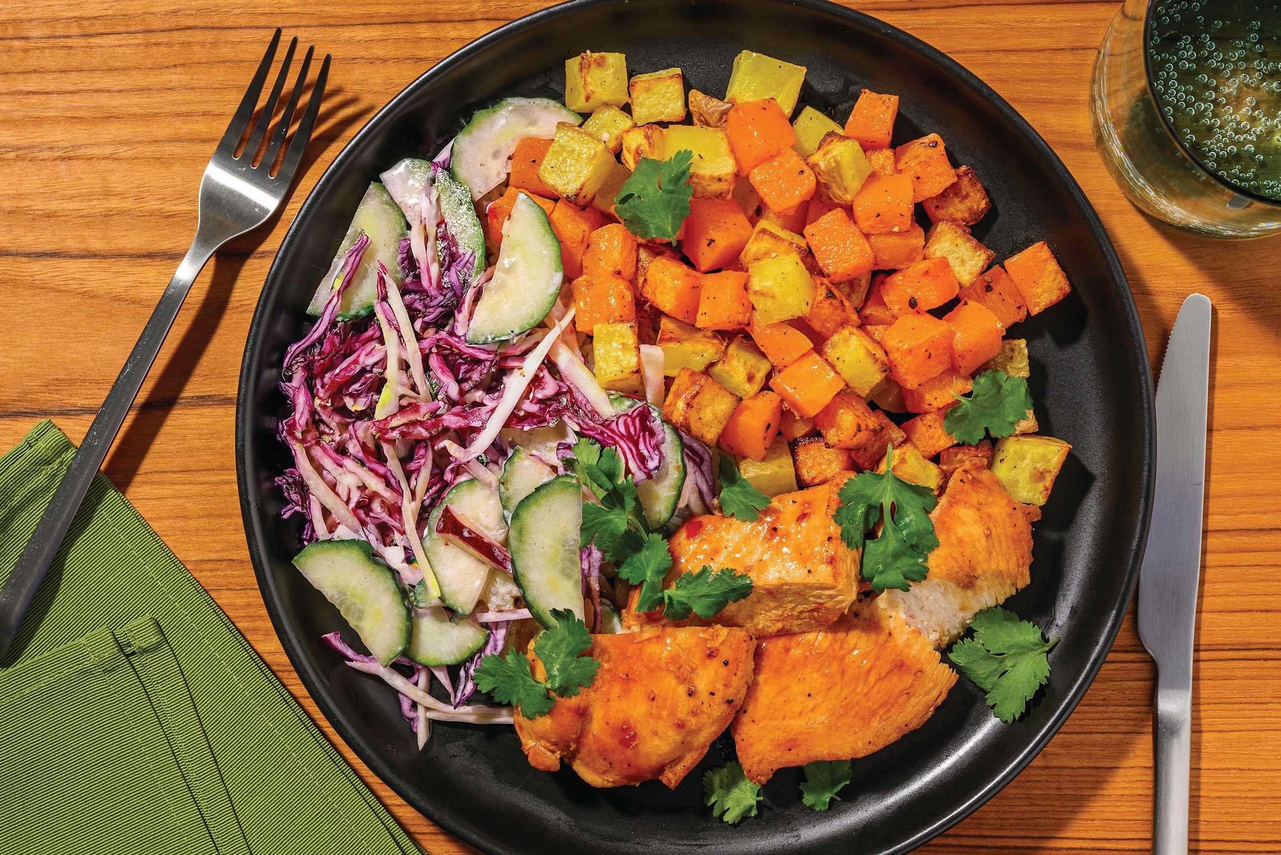 Sticky Asian Pork & Celery Slaw Recipe | HelloFresh