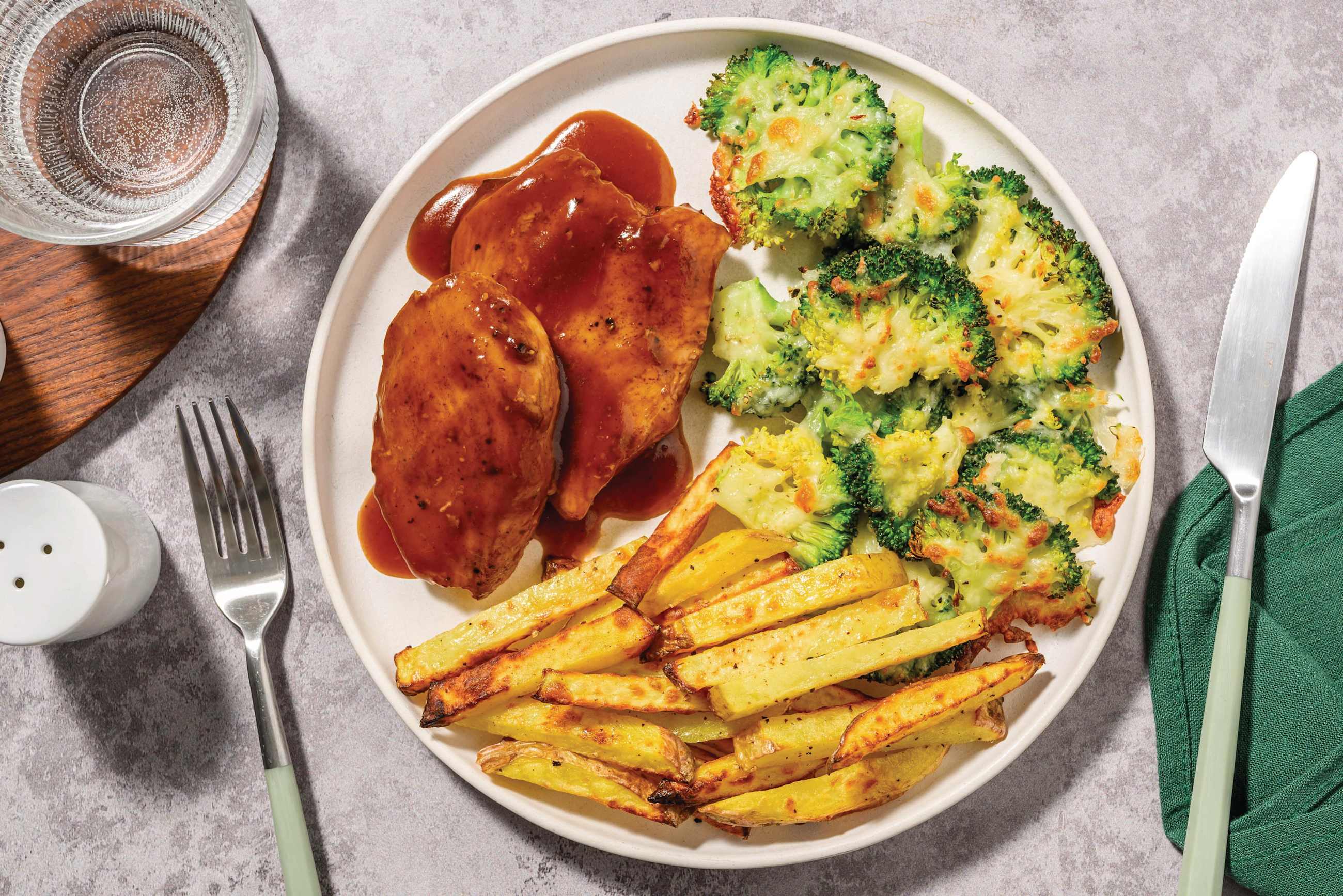 BBQ-Glazed Chicken & Extra Cheesy Broccoli Recipe | HelloFresh