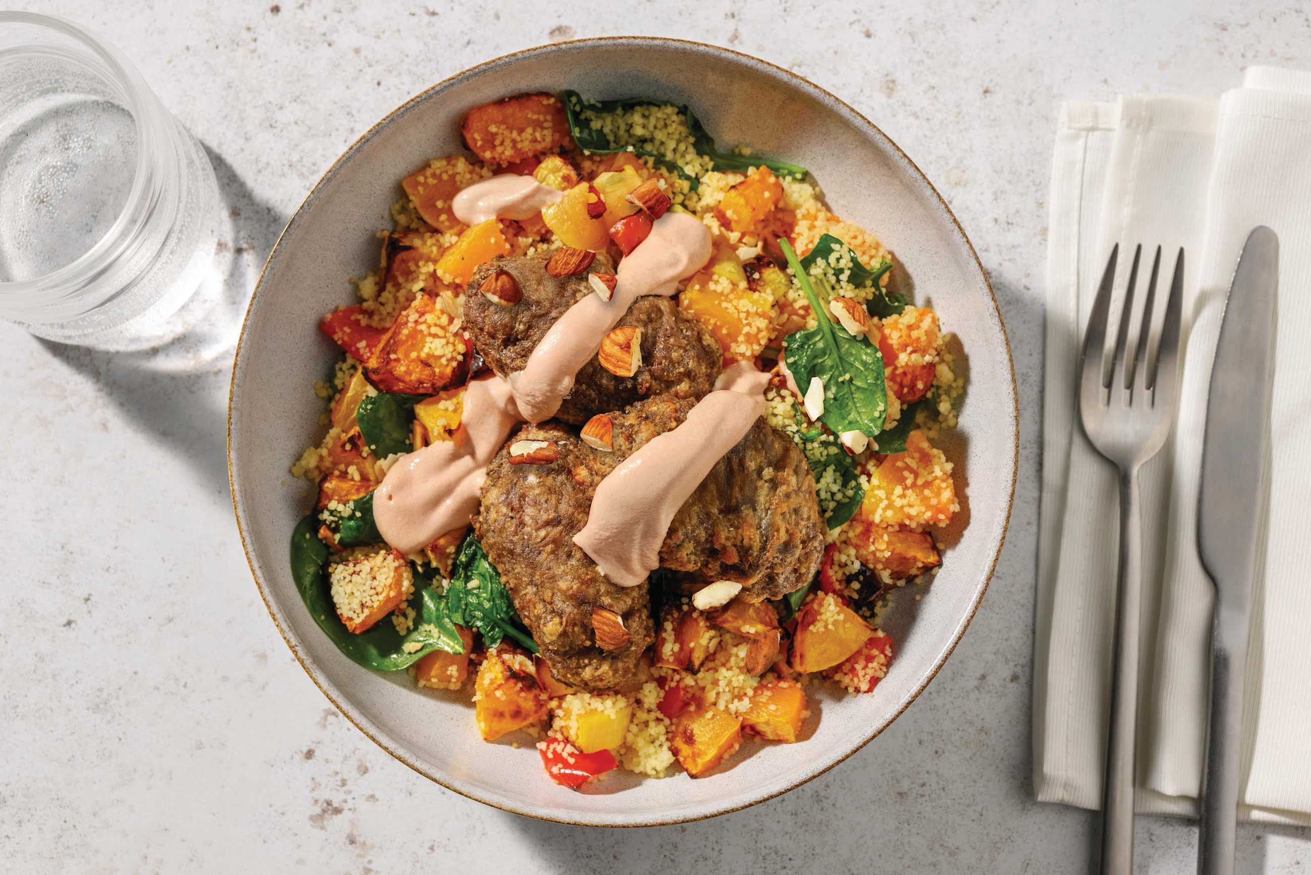 Persian Beef Koftas & Veggie Couscous Recipe | HelloFresh