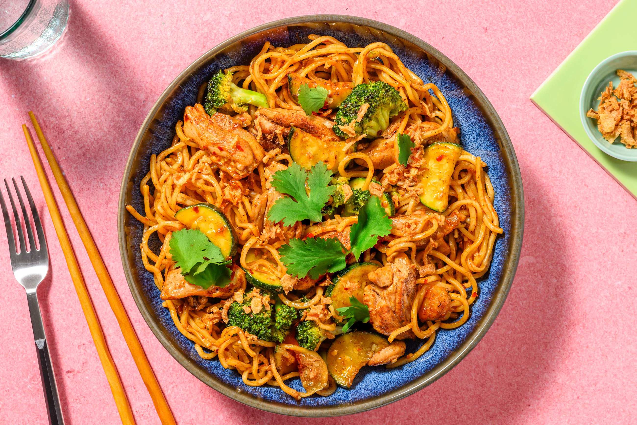 Double Sweet Soy Chicken & Veggie Noodles Recipe | HelloFresh