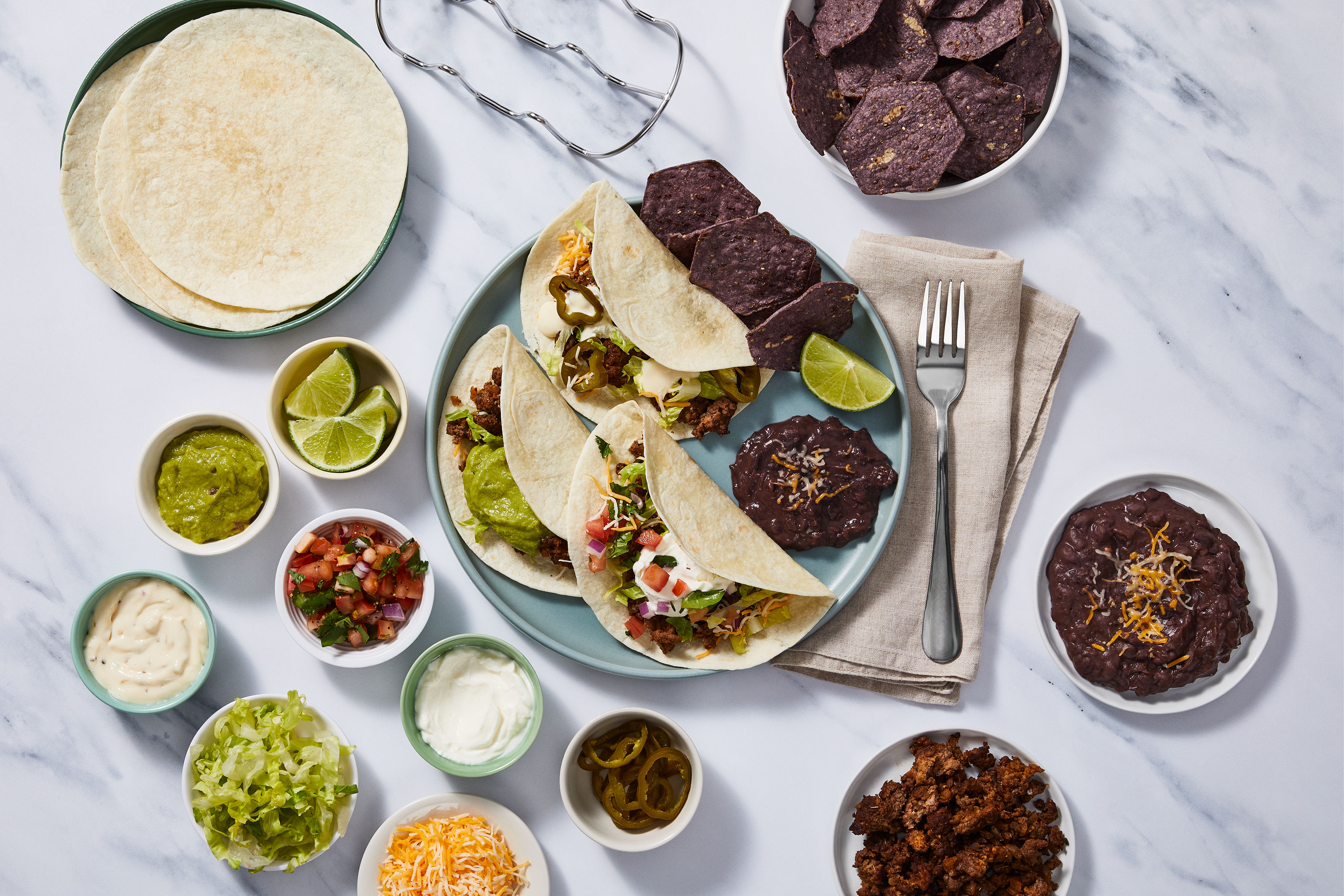 Loaded Beef & Queso Taco Bar Recipe | HelloFresh