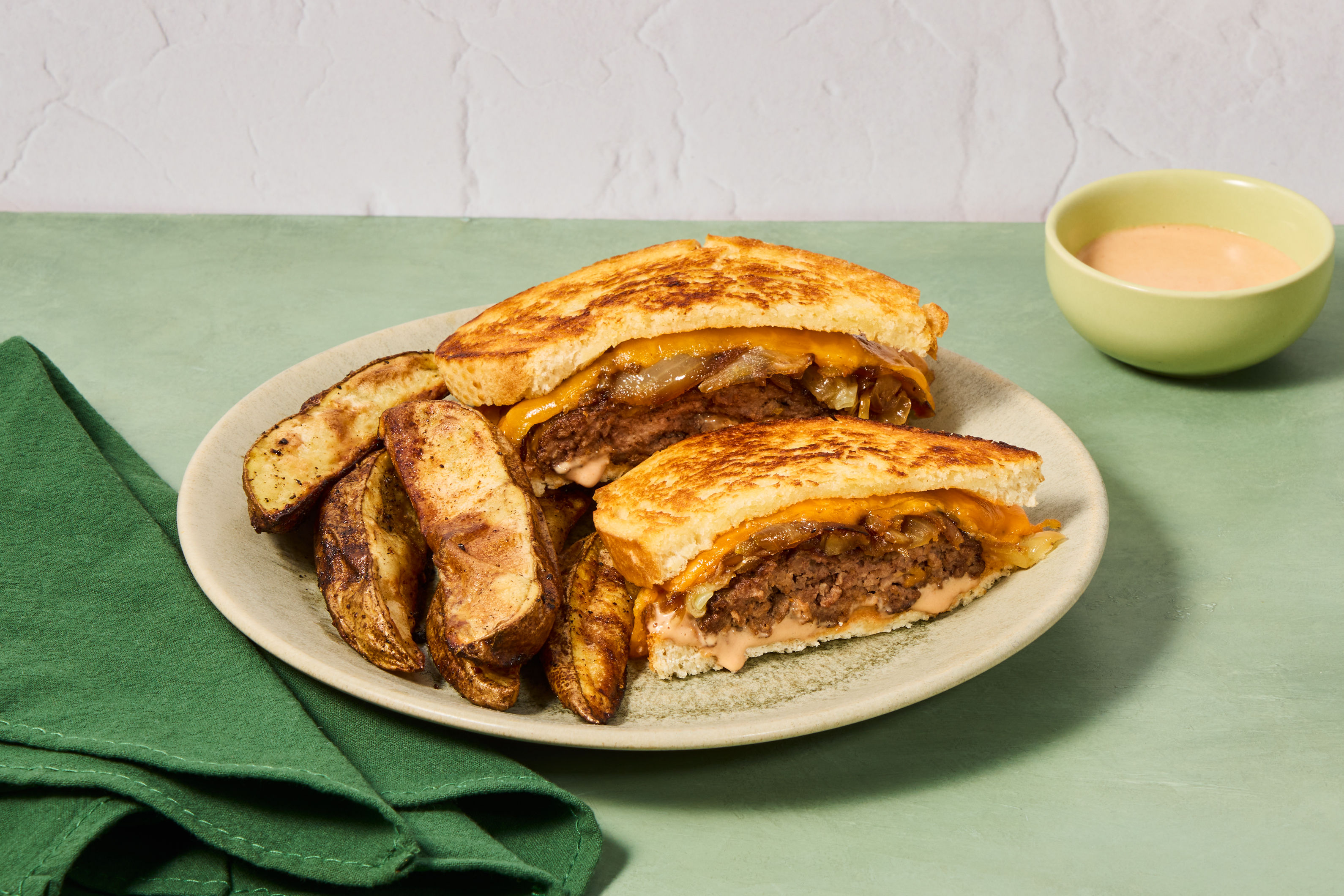 Beef & Cheddar Patty Melts Recipe | HelloFresh