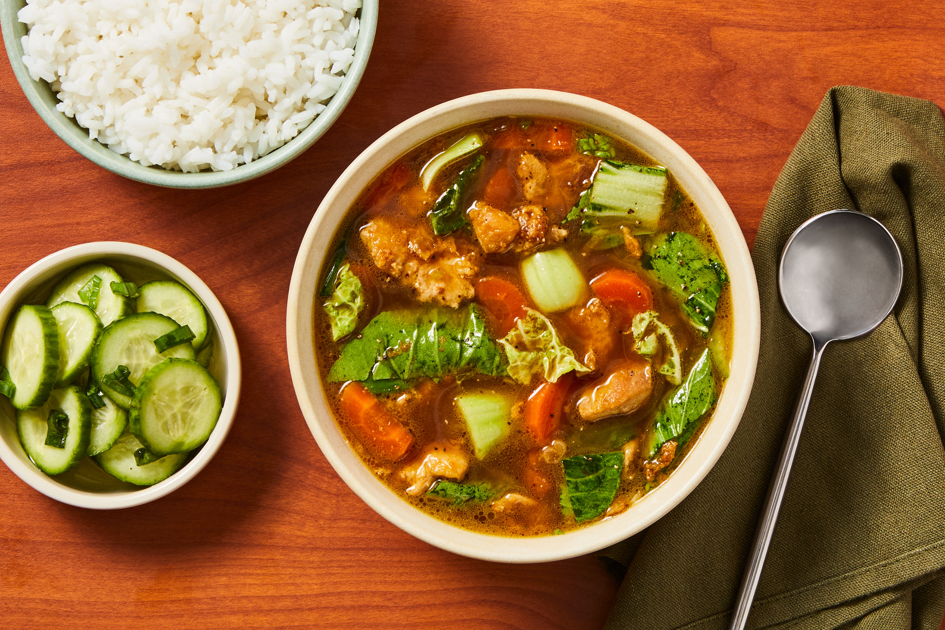 Chicken & Bok Choy in a Soy Broth Recipe | HelloFresh
