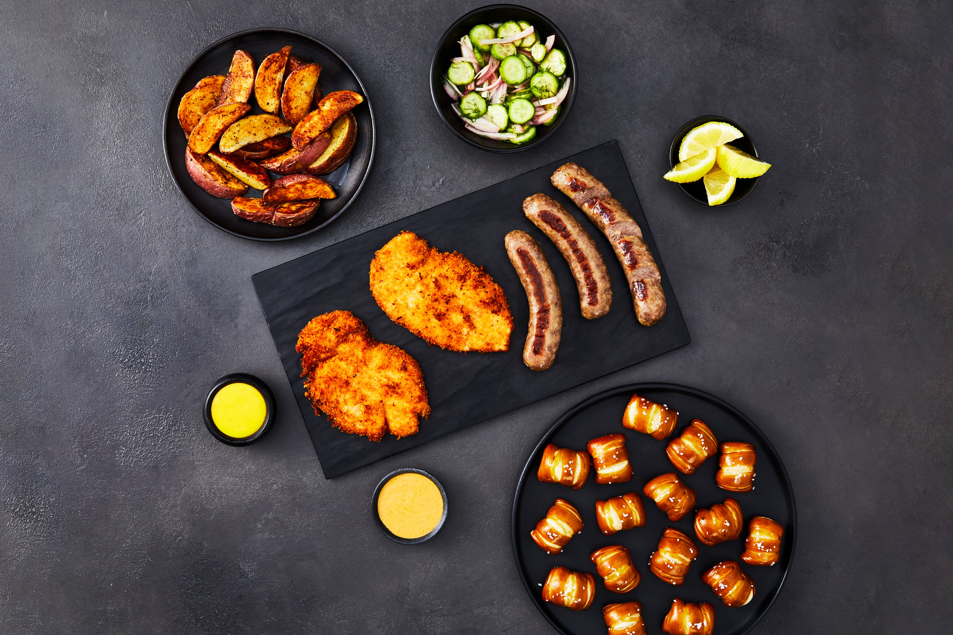 Chicken Schnitzel & Bratwurst Feast Recipe | HelloFresh