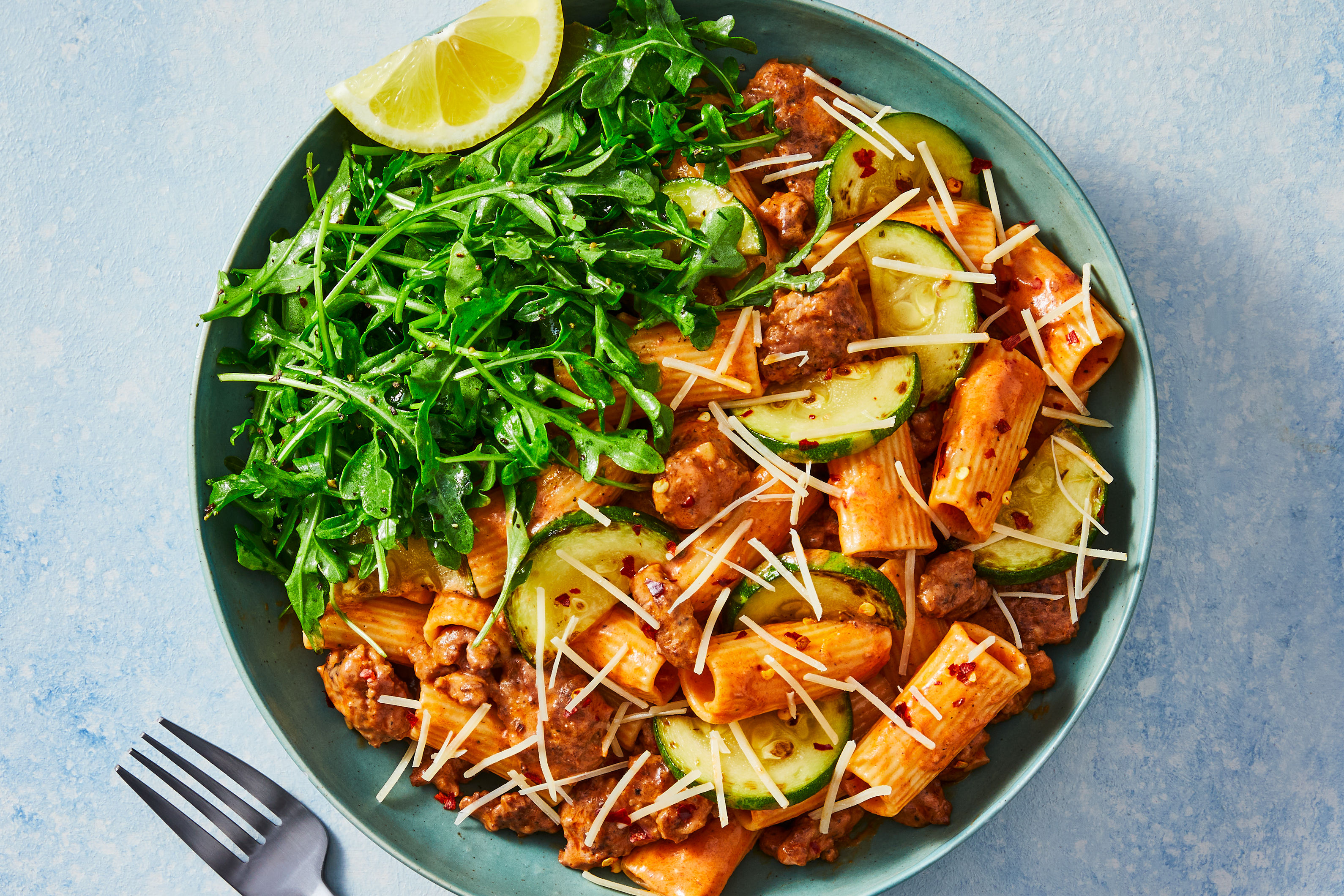Pork Sausage & Zucchini Rigatoni Rosa Recipe | HelloFresh