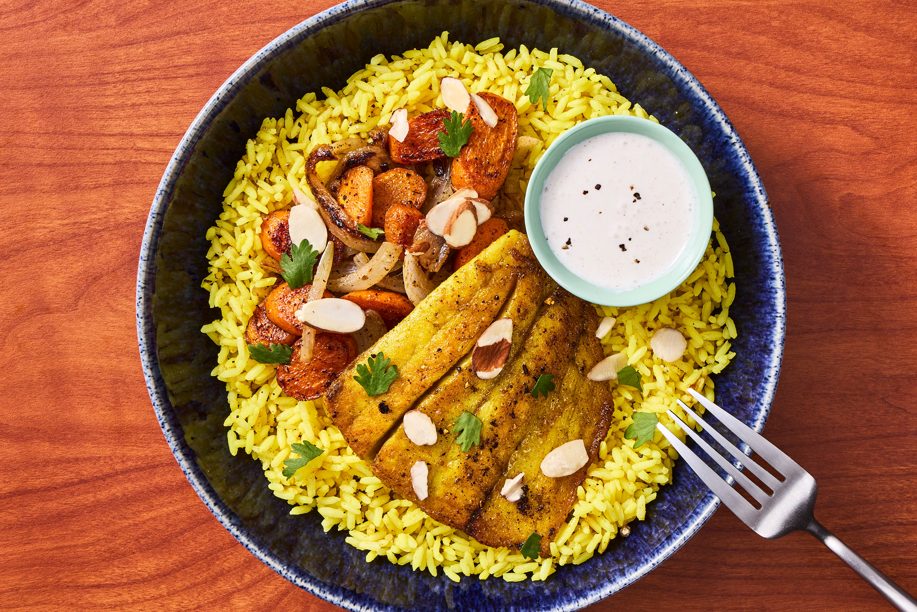 Lebanese Sayadieh-Style Barramundi Recipe | HelloFresh