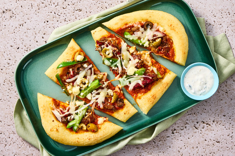 Greek-Inspired Deluxe Pizza Recipe | HelloFresh