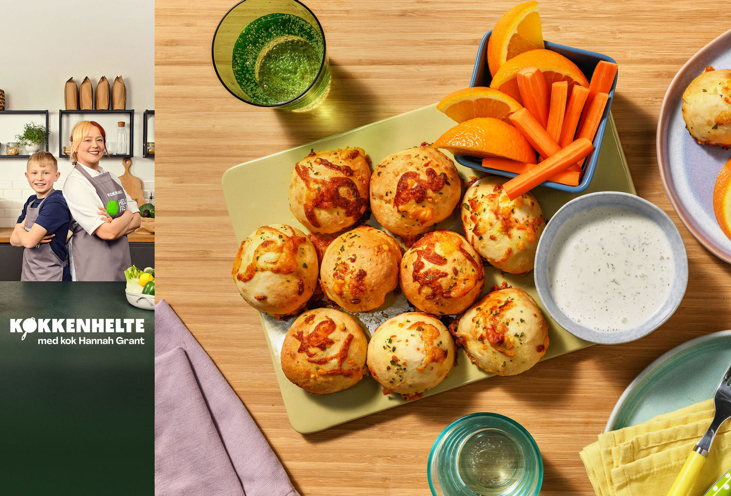 Efter skole-snackbræt med pizzaboller | HelloFresh