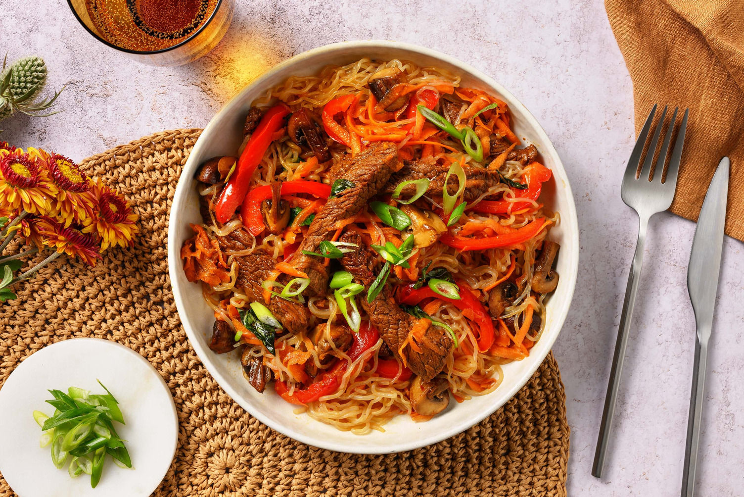 Japchae with beef bulgogi Recette | HelloFresh