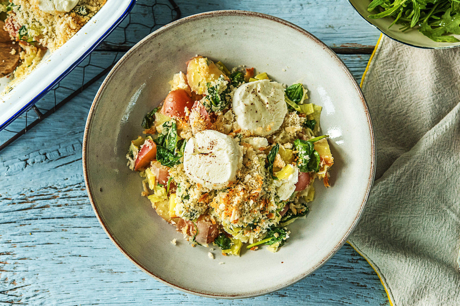 PRE VE DEFAULT Leek & Potato Crumble Recipe | HelloFresh