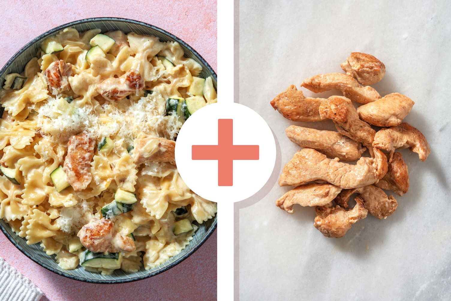 Double protein - Eenpanspasta Alfredo met dubbele portie kip Recept ...