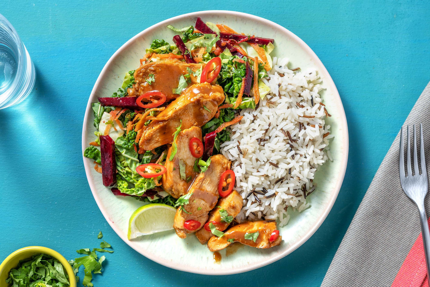 Sataykylling med vilde ris & koriander | HelloFresh