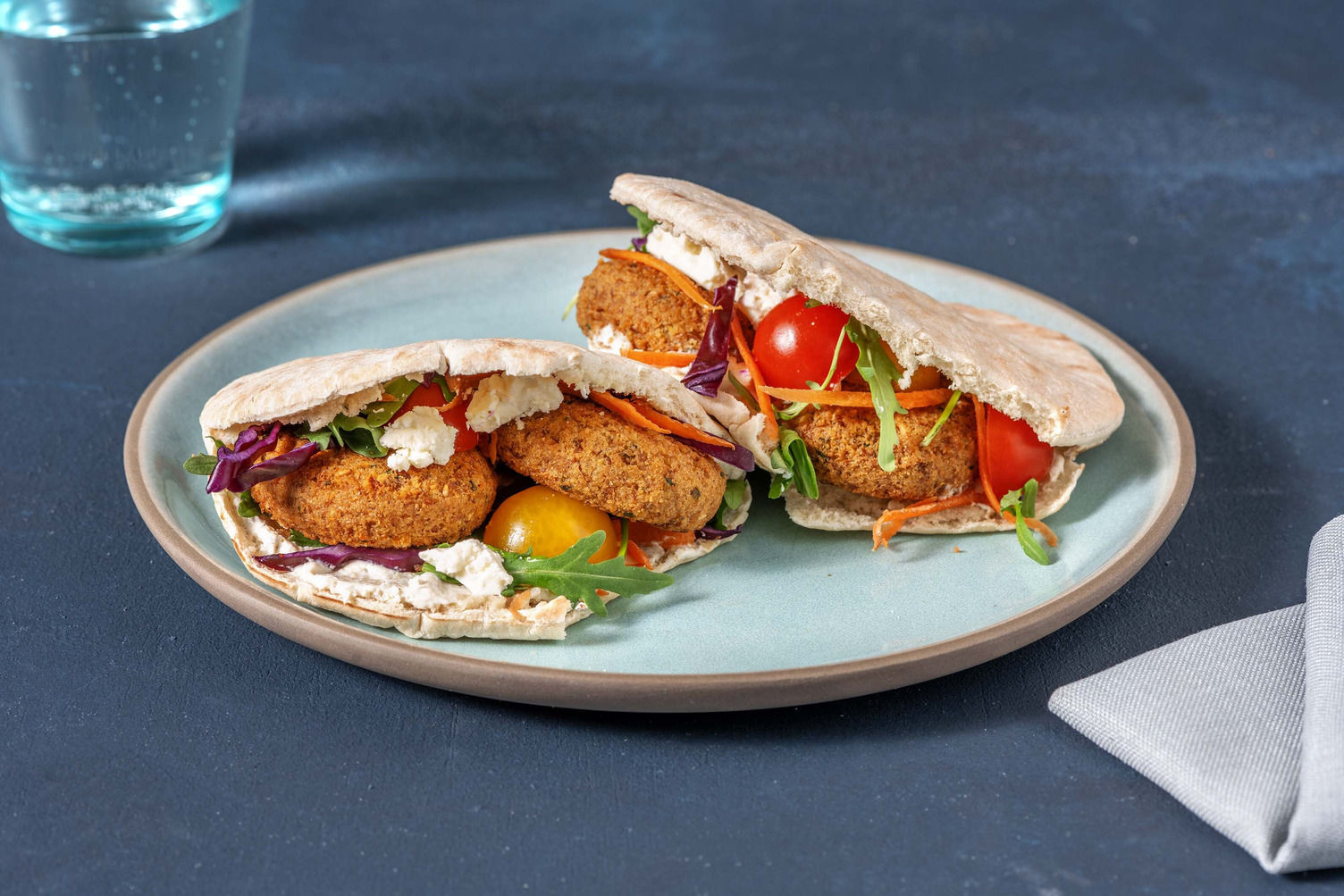 Pita aux falafels et à la feta Recette | HelloFresh