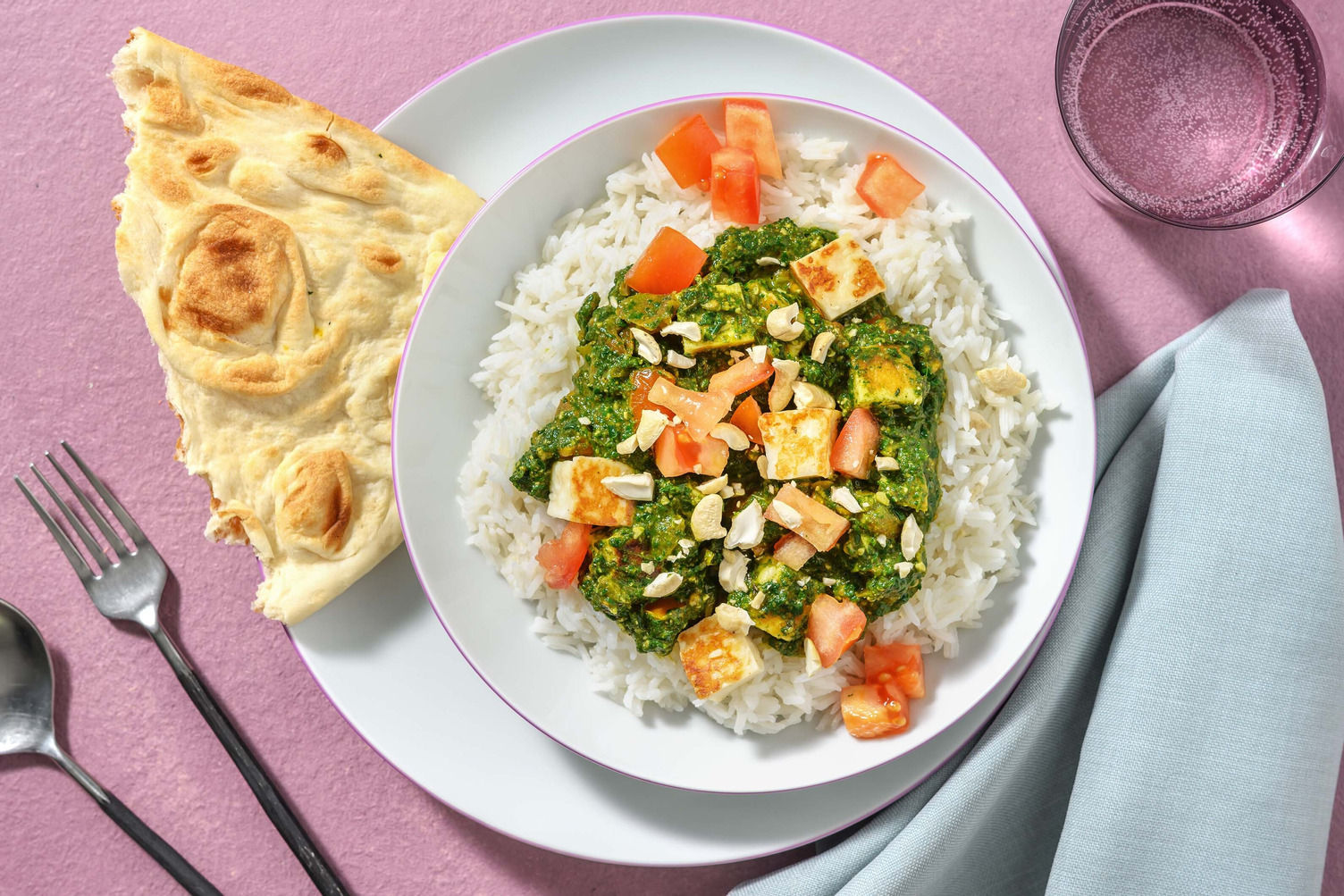 Palak paneer : fromage indien & épinards Recette | HelloFresh