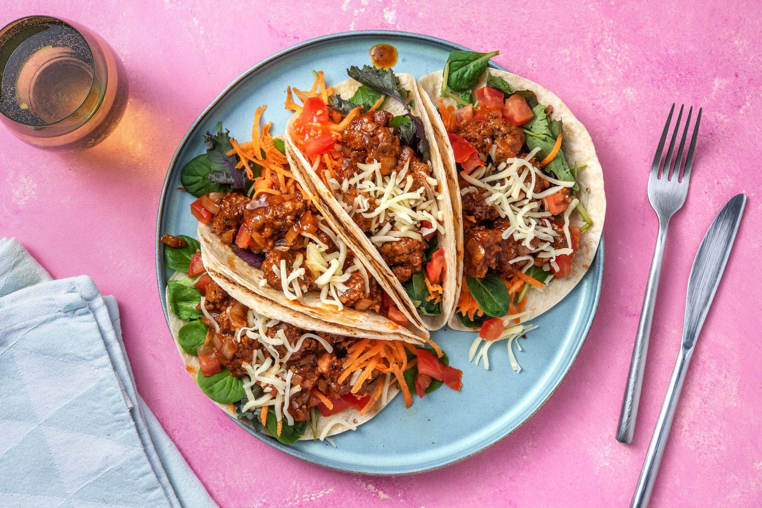 Tex-Mex Taco med kjøttdeig, mozzarella & tomat | HelloFresh