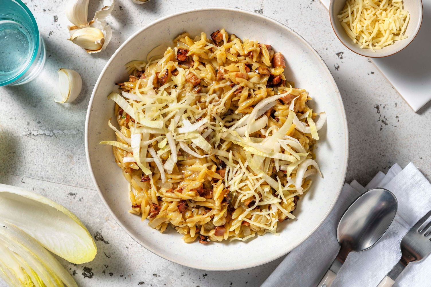 Romige orzo met witlof Recept | HelloFresh