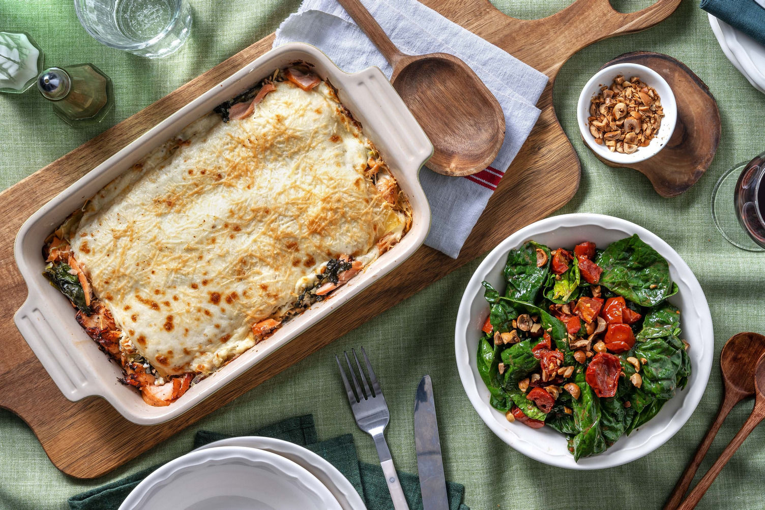 Lasagne saumon épinards & ricotta Recette | HelloFresh