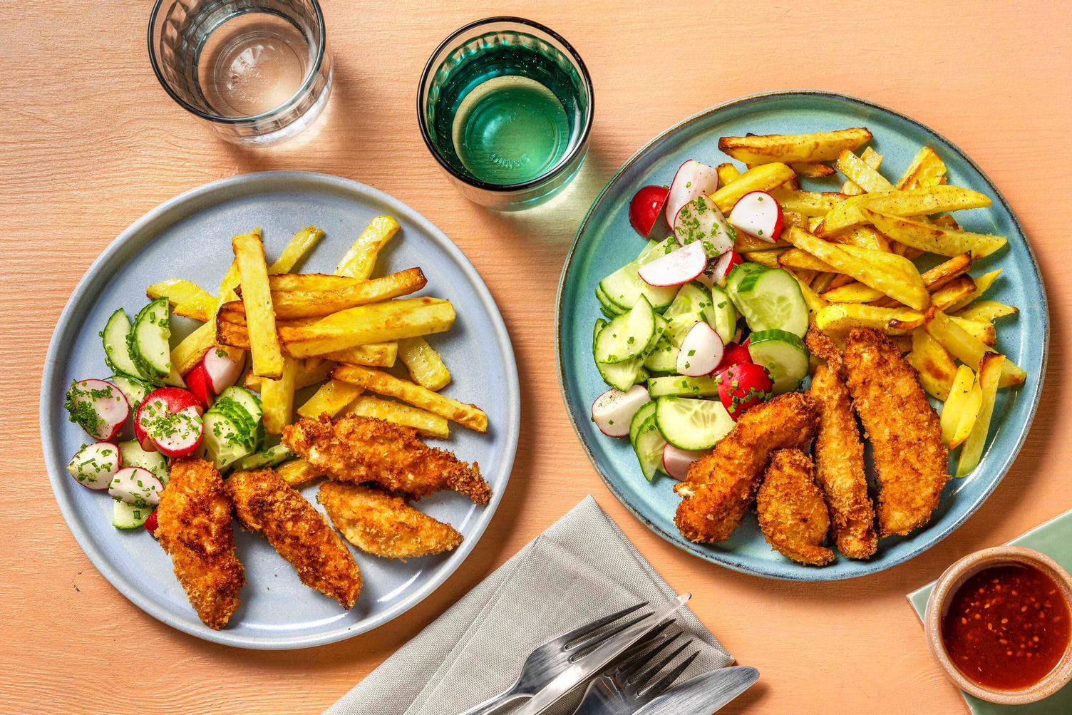 Nuggets de poulet & frites maison Recette | HelloFresh