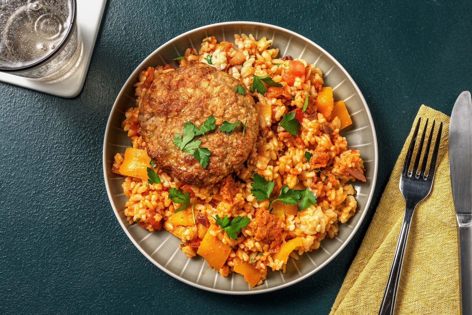 Gresk-inspirert hakkebiff | HelloFresh