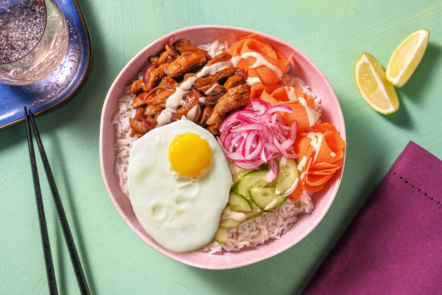 Asiatisk pulled bean bowl Recept | HelloFresh