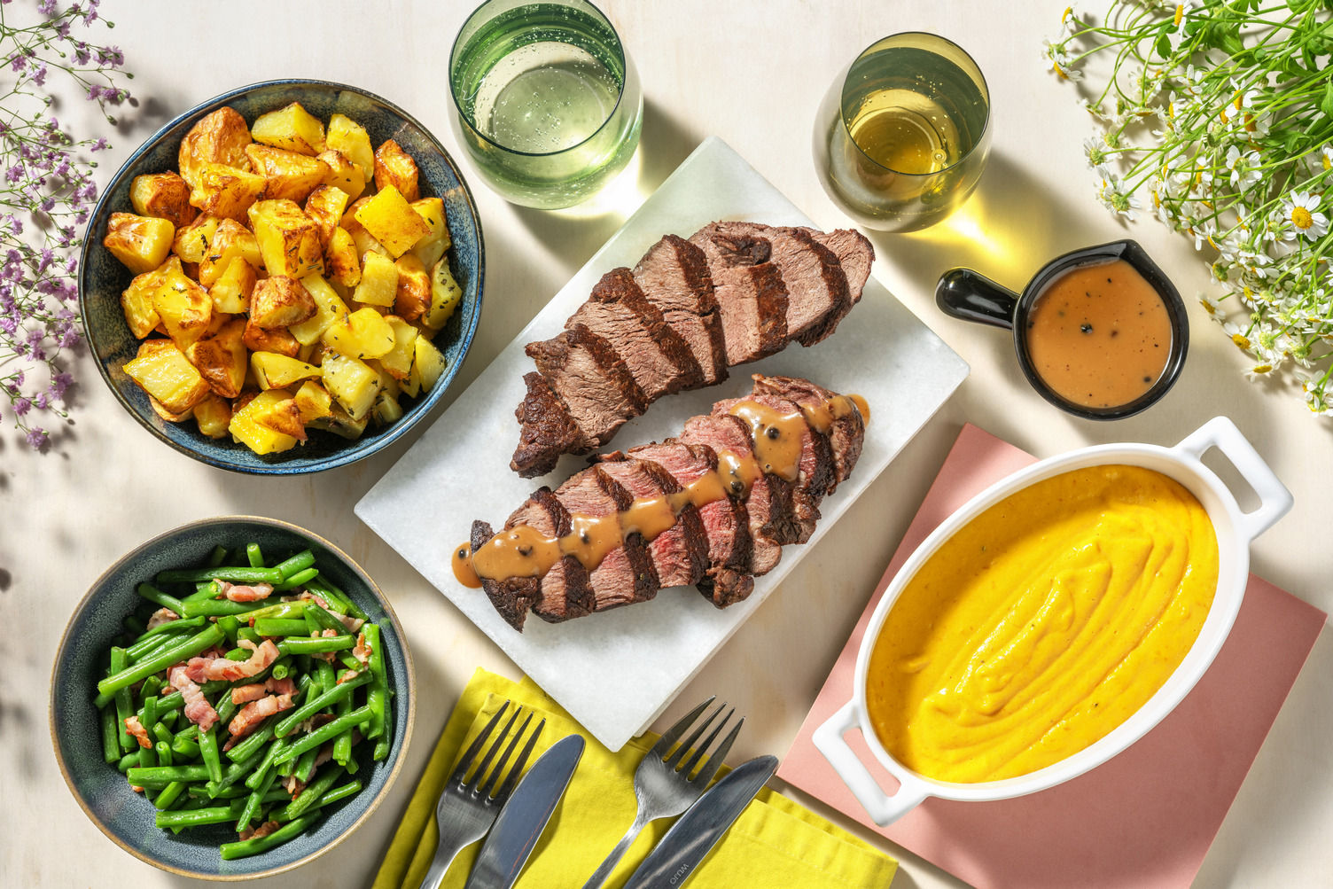 Runderlende met zwarte-pepersaus Recept | HelloFresh