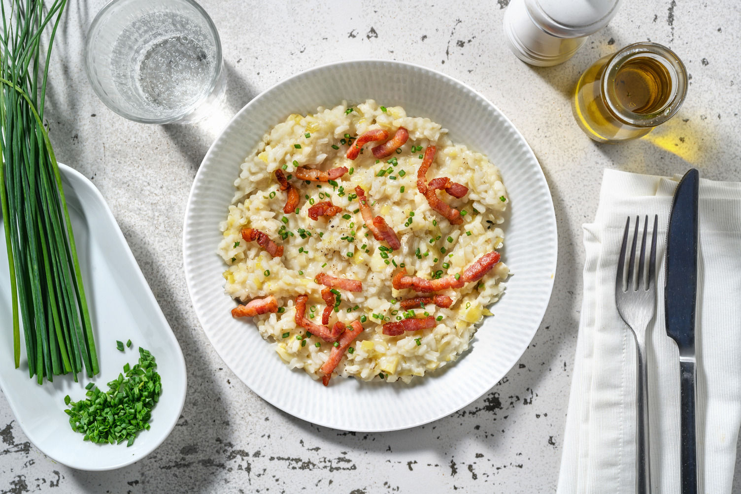 Risotto "coup de peps" lardons & poireau Recette | HelloFresh