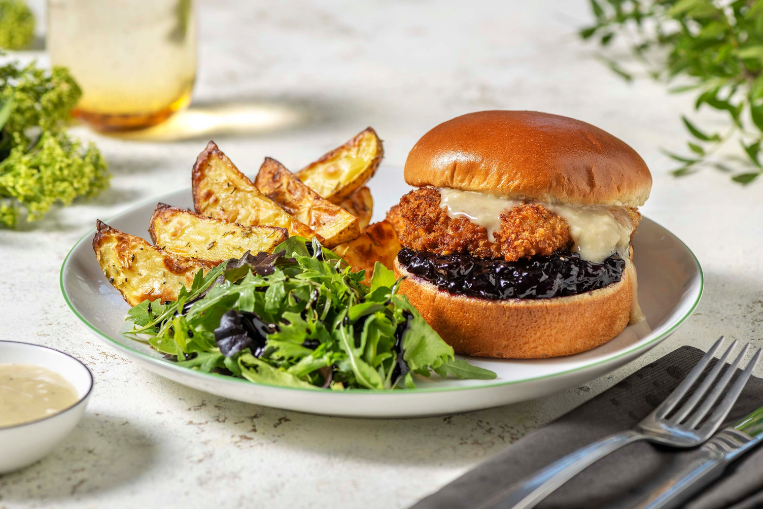 Crispy Chicken And Gravy Burger Recipe Hellofresh