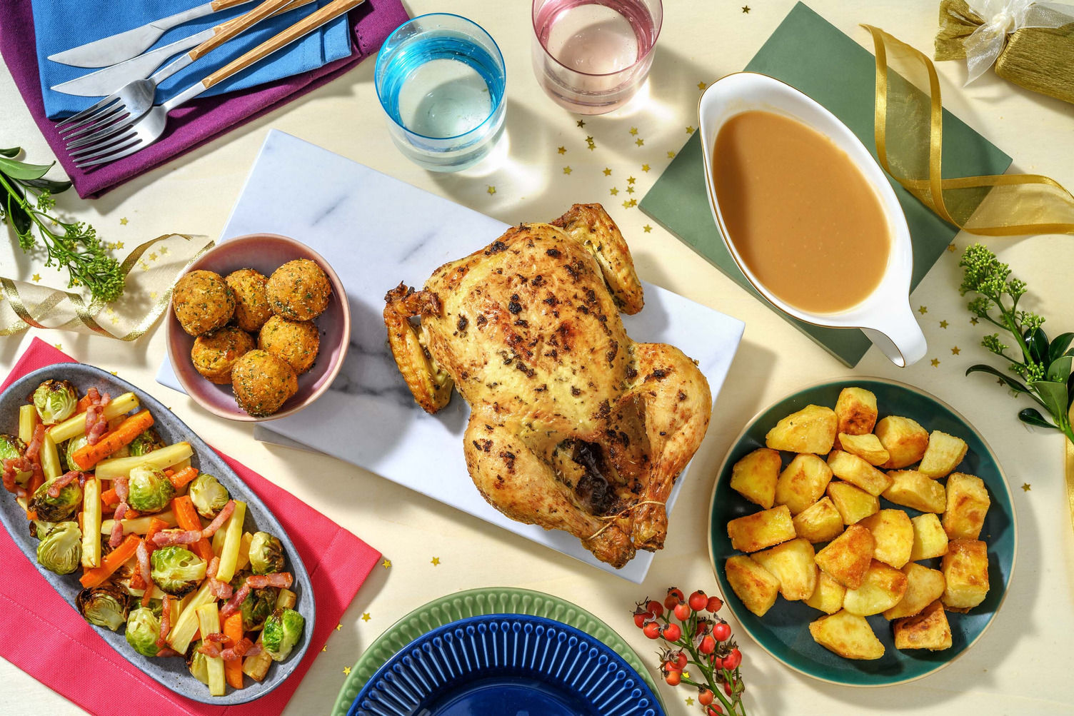 Christmas Rosemary Roast Chicken and Gravy Recipe | HelloFresh