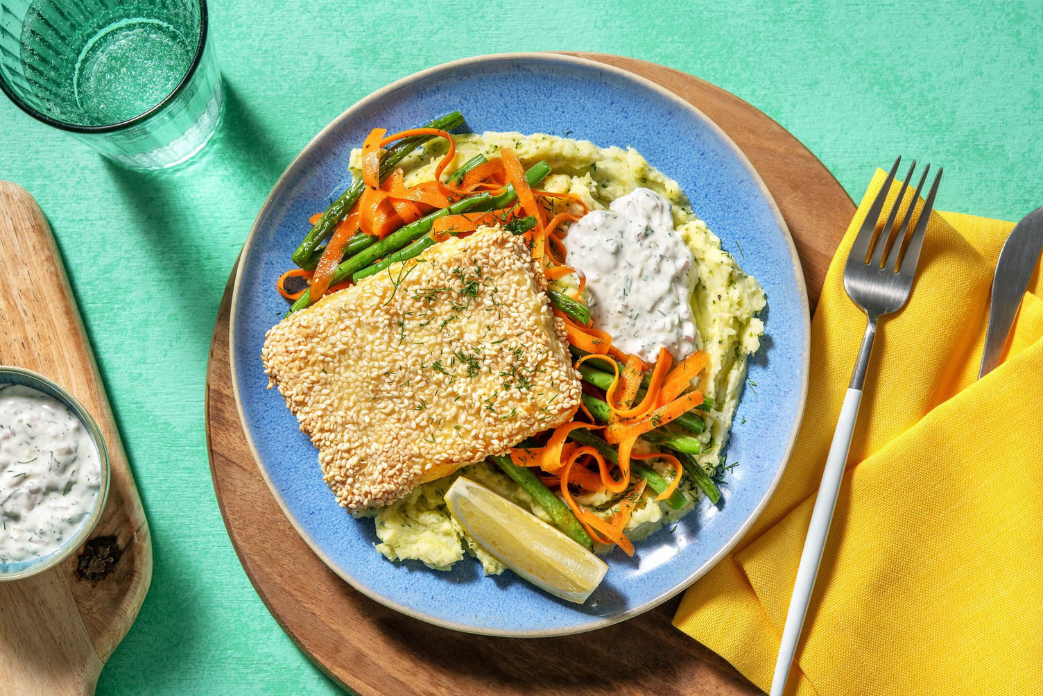 Sesampanerad grillost Recept | HelloFresh