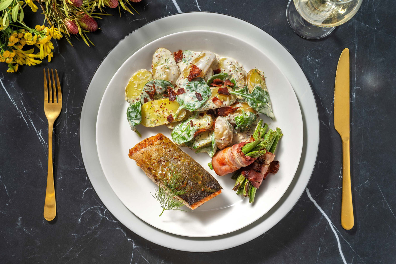 Honning- og sennepsglaseret laks | HelloFresh