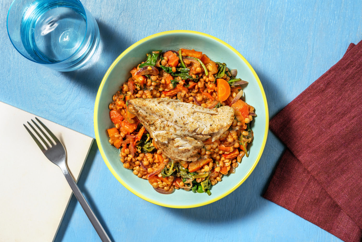 Pan-fried Hake and Lentils Recipe | HelloFresh