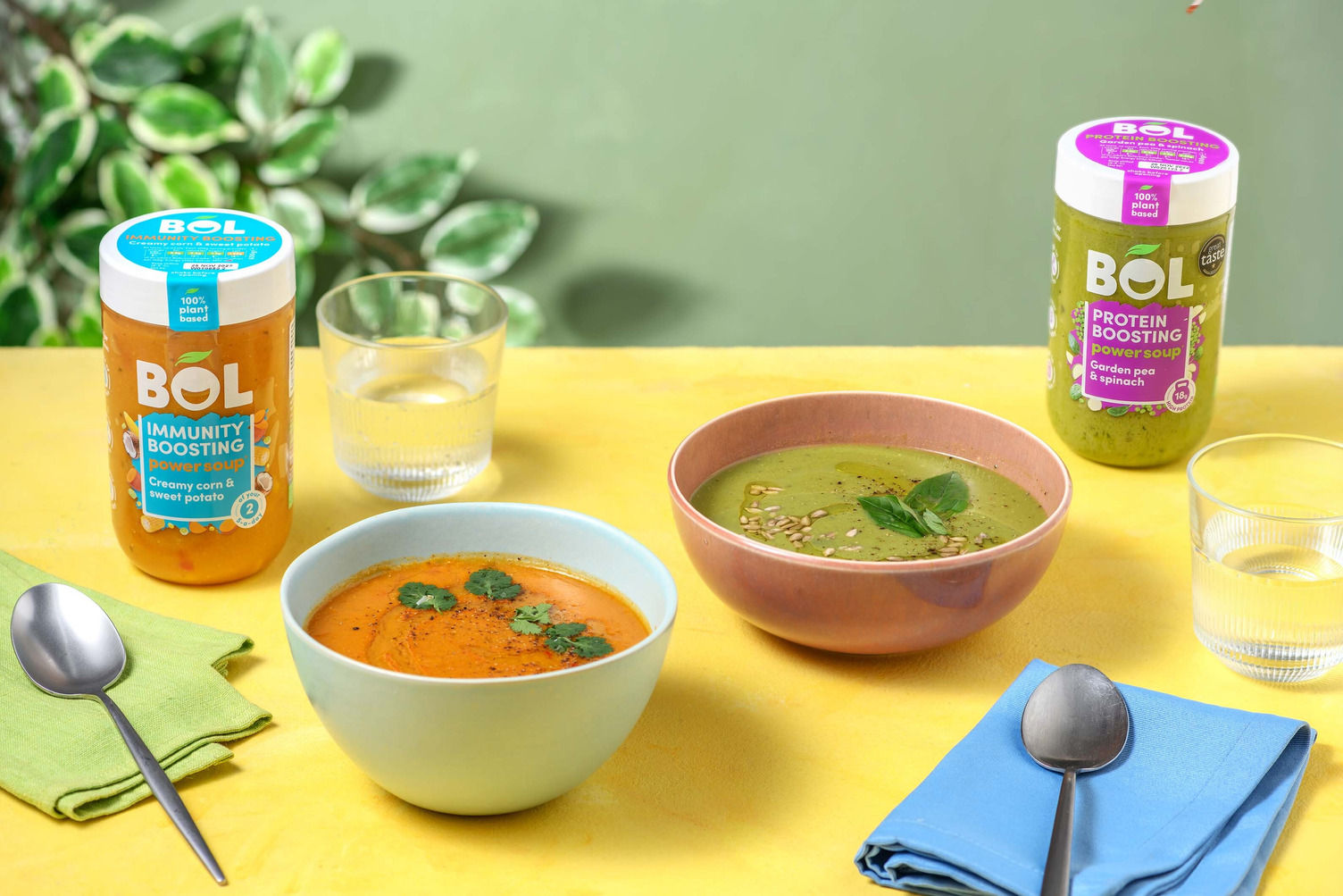 BOL Garden Pea & Spinach Power Soup and Creamy Corn & Sweet Potato ...