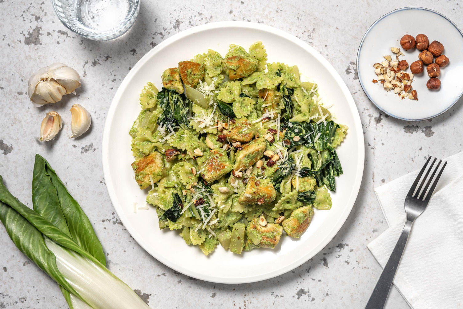 Farfalle aux blettes & poulet grillé Recette | HelloFresh