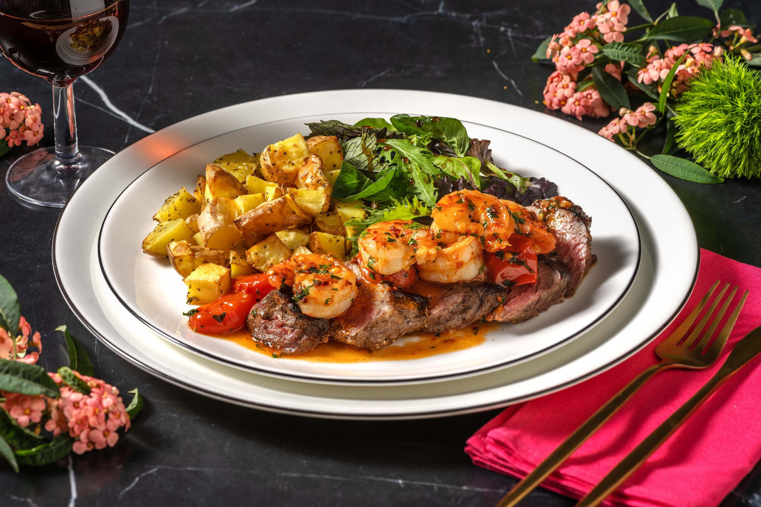 Valentine's Day Fillet Steak Surf and Turf Recipe | HelloFresh