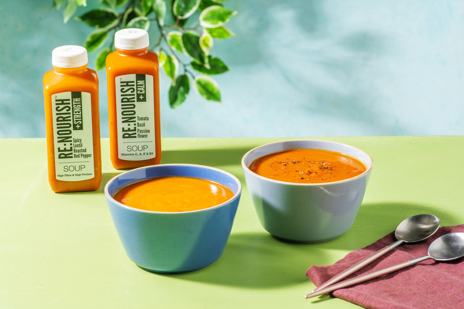 Re:Nourish Calm: Tomato and Passion Flower Soup and Re:Nourish Strength ...