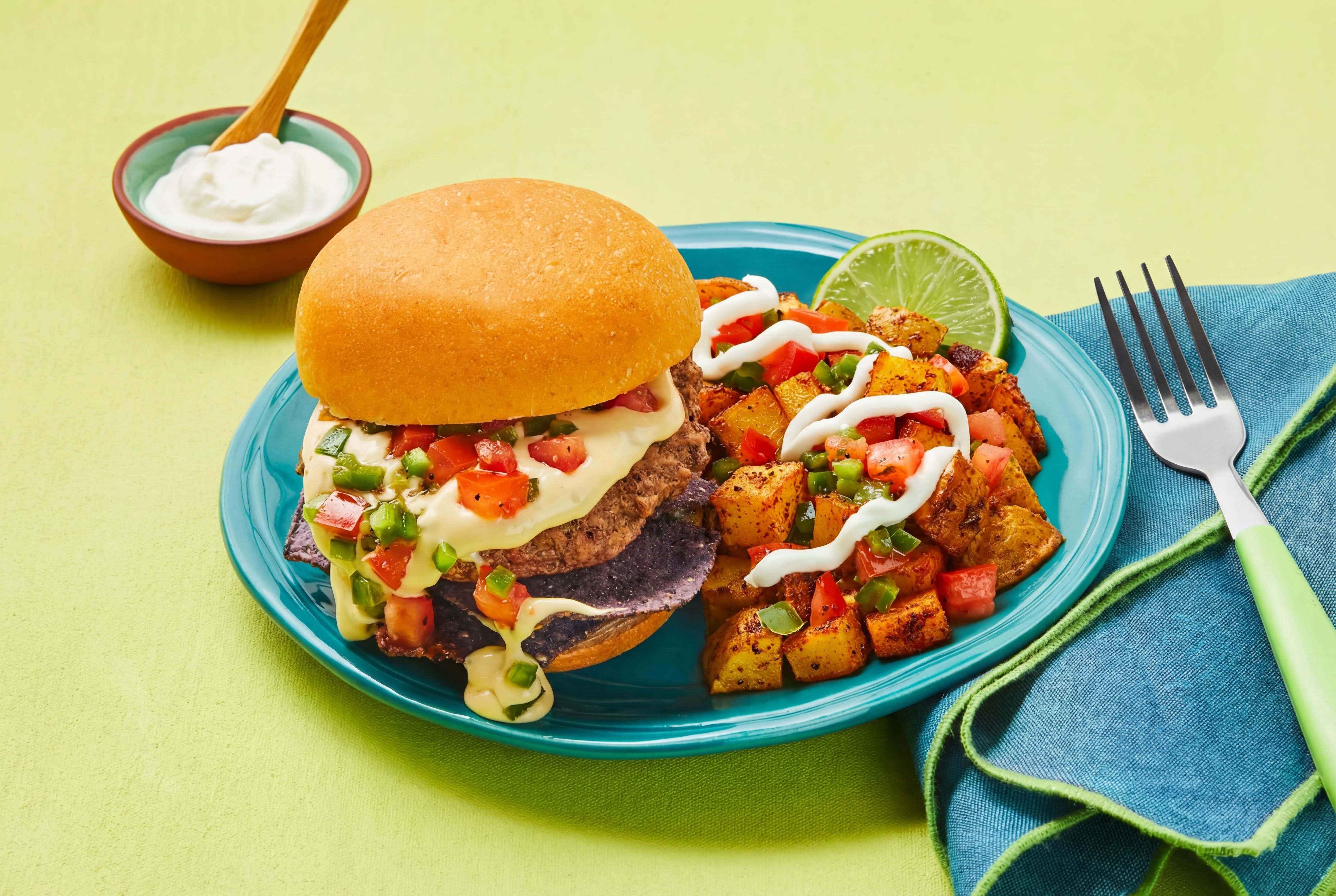 Nacho Crunch Burgers Recipe | HelloFresh