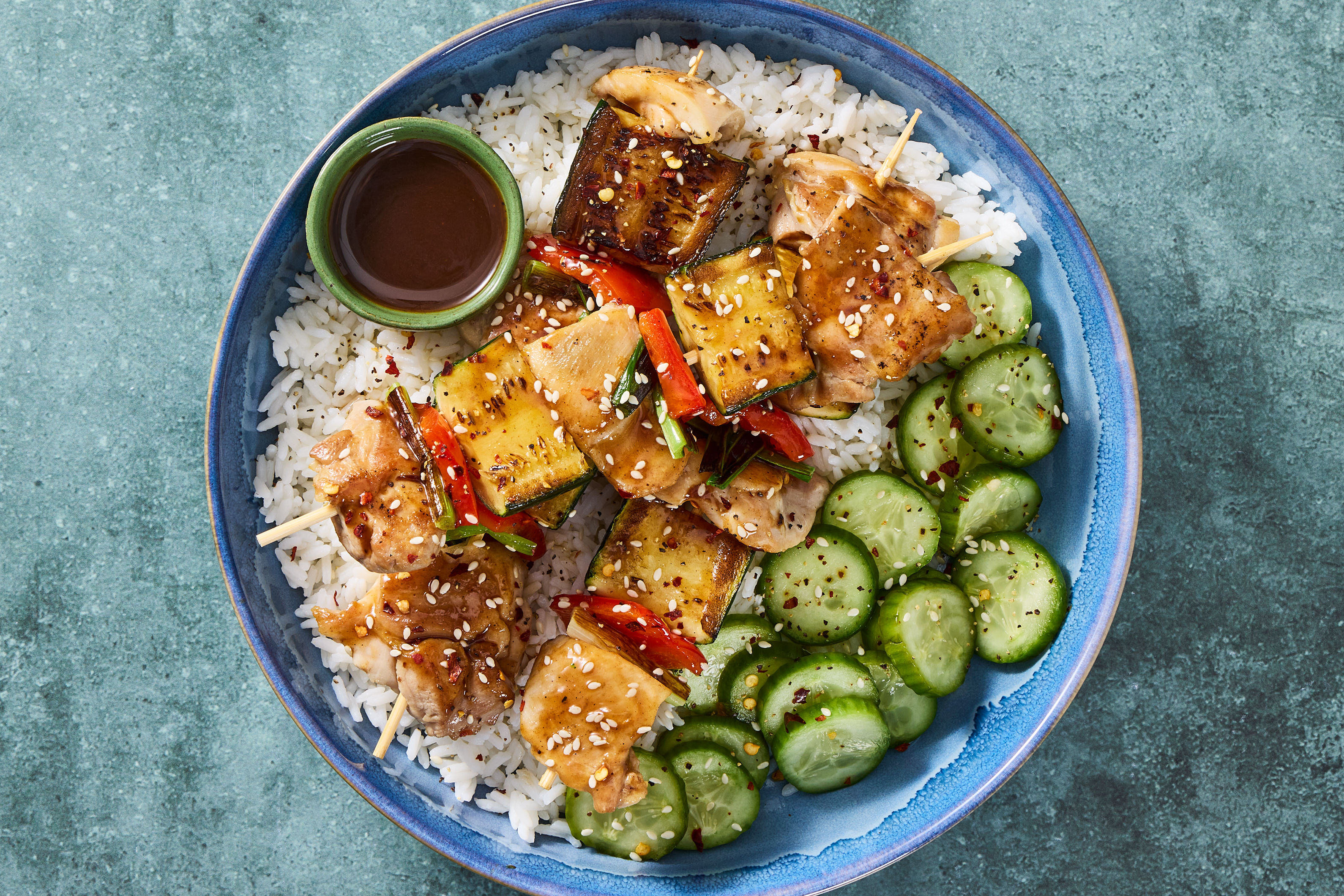 Yakitori-Style Chicken & Veggie Skewers Recipe | HelloFresh