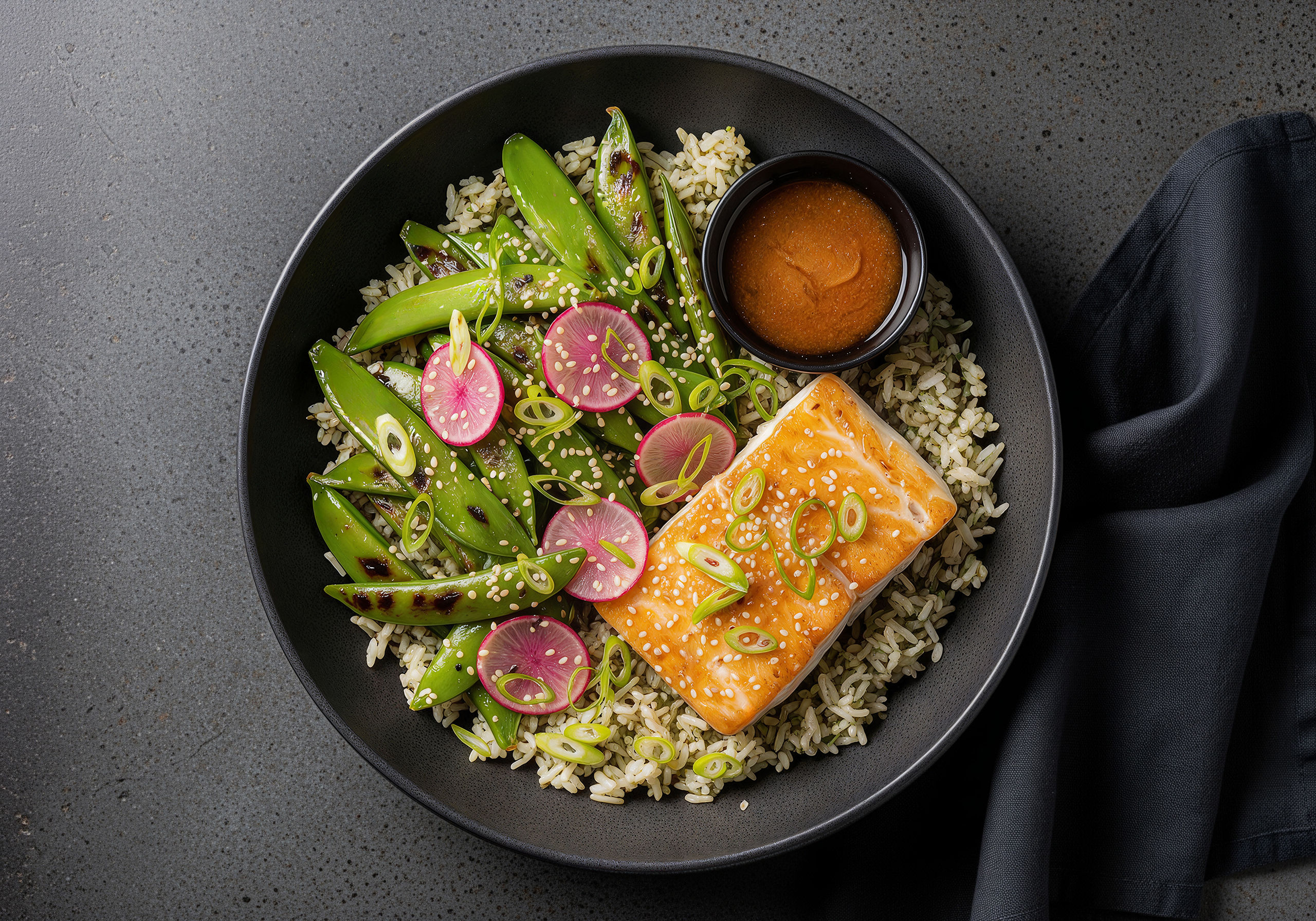 Miso-Glazed Black Cod with Ginger-Scallion Rice Recipe | HelloFresh