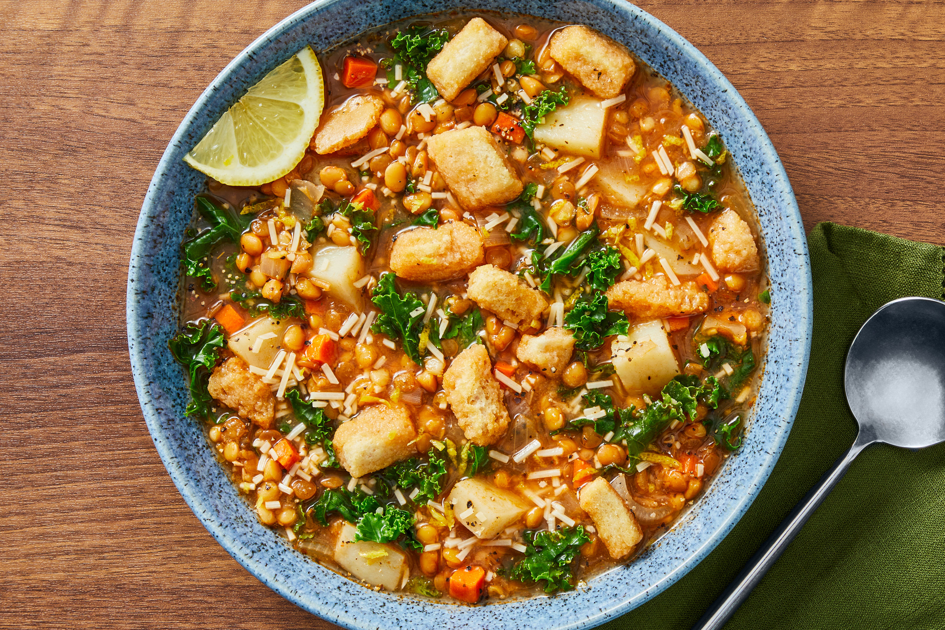 One-Pot Hearty Lentil & Kale Soup Recipe | HelloFresh