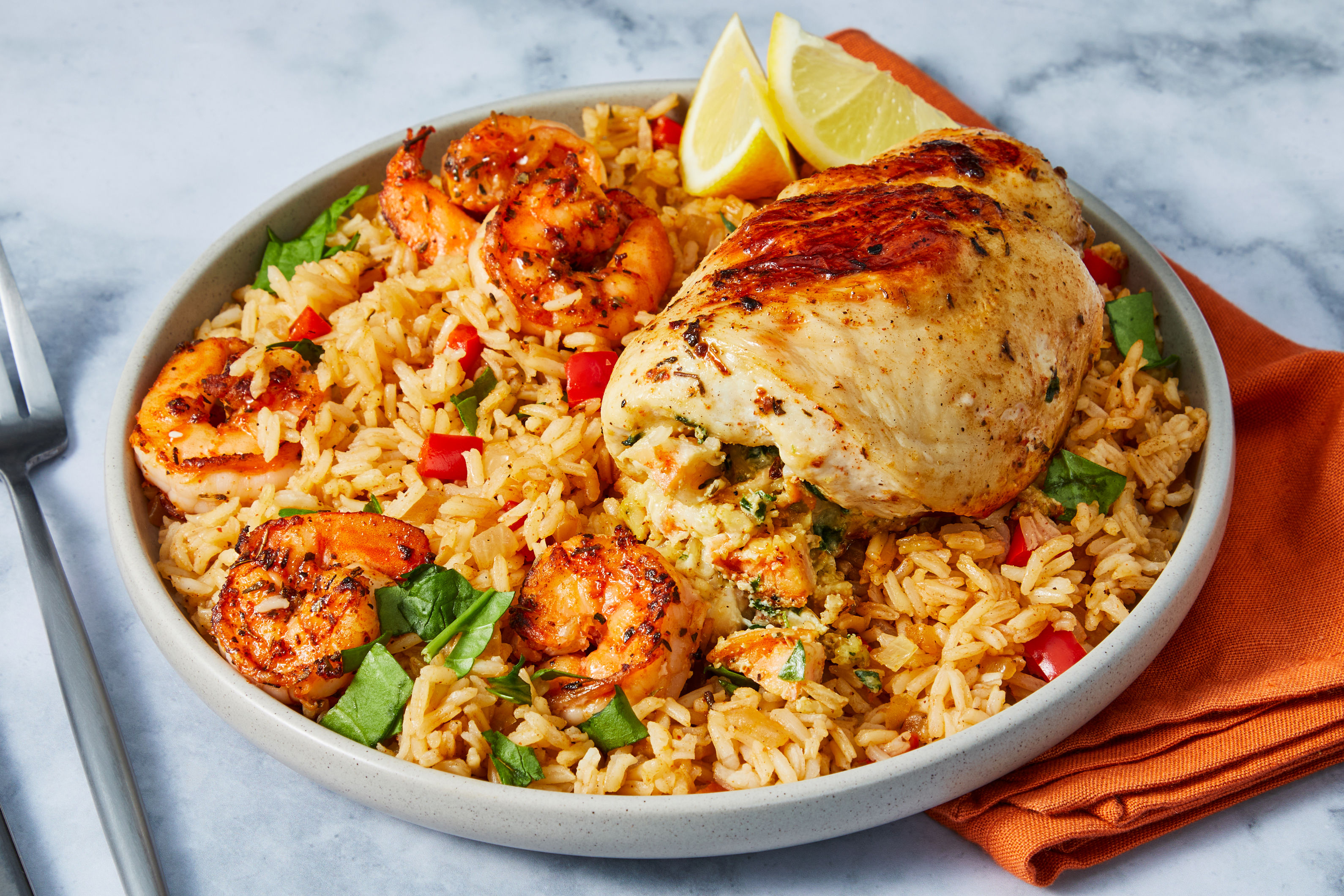 Creamy Cajun Shrimp & Spinach Stuffed Chicken Recipe | HelloFresh