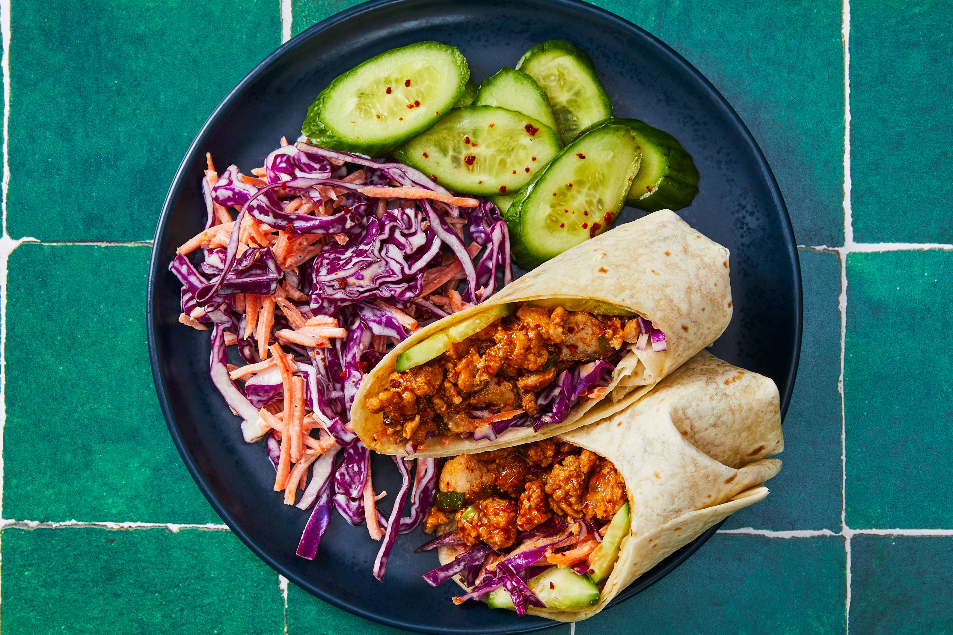 Peachy Gochujang Chicken Wraps Recipe | HelloFresh