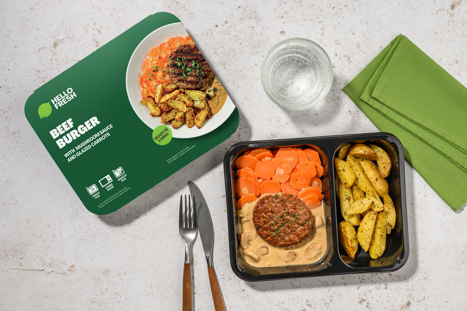 Steak haché sauce forestière & potatoes Recette | HelloFresh