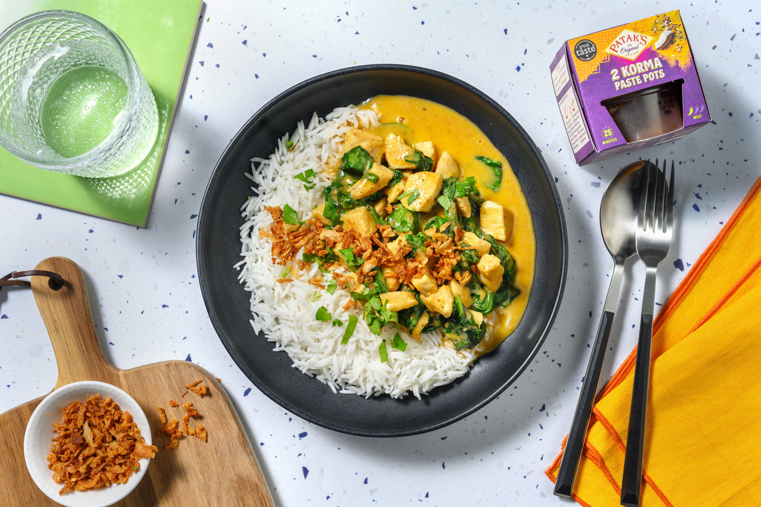 Patak's Chicken Korma and Spinach Curry Recipe | HelloFresh