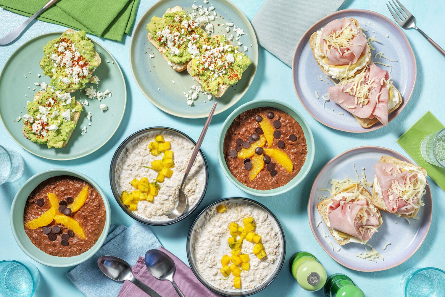 4 Day Breakfast Plan | Serves 2 | Loaded Ciabatta Toast and Oats Bowls ...