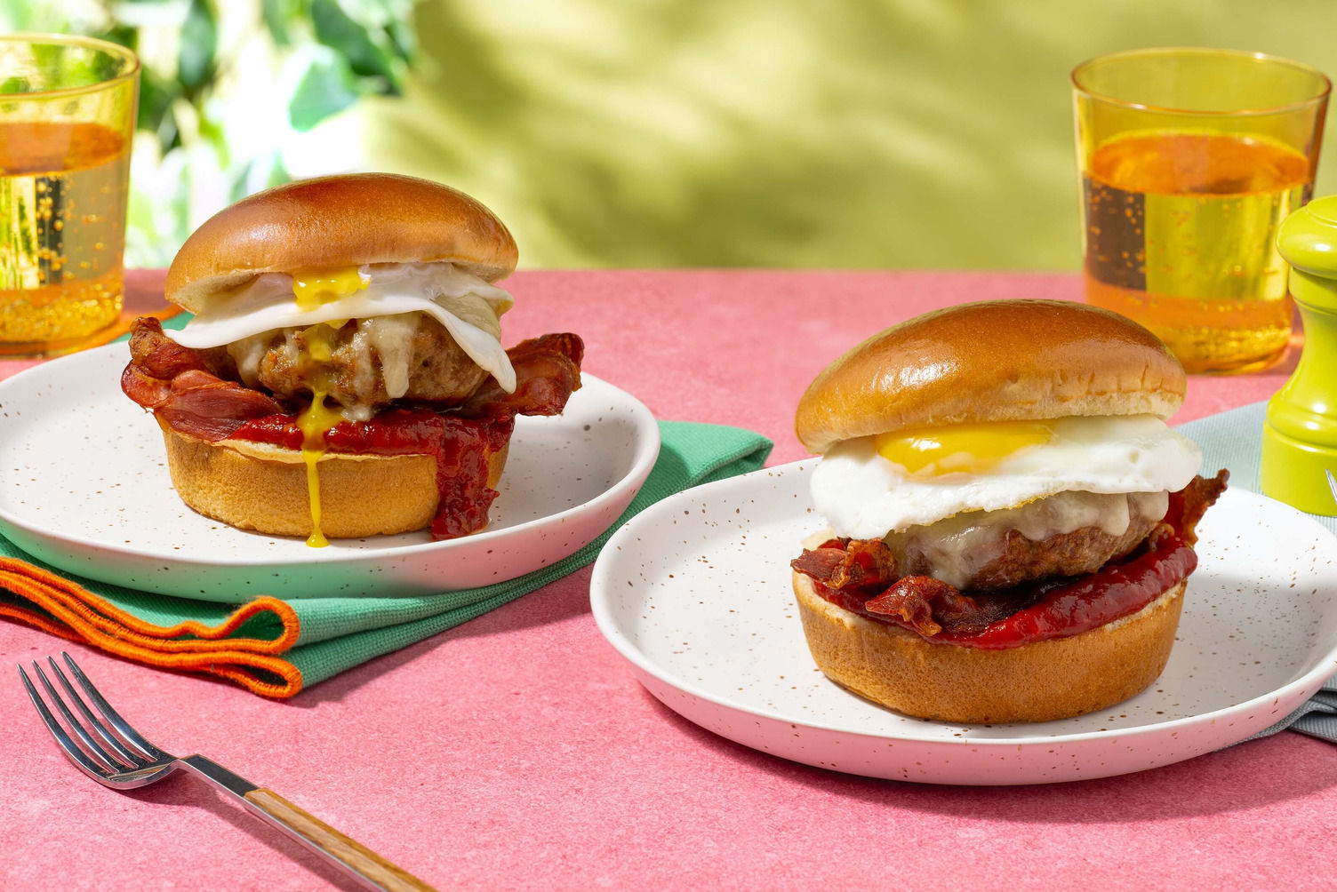 Mighty Breakfast Sausage Burger Bap Recipe | HelloFresh