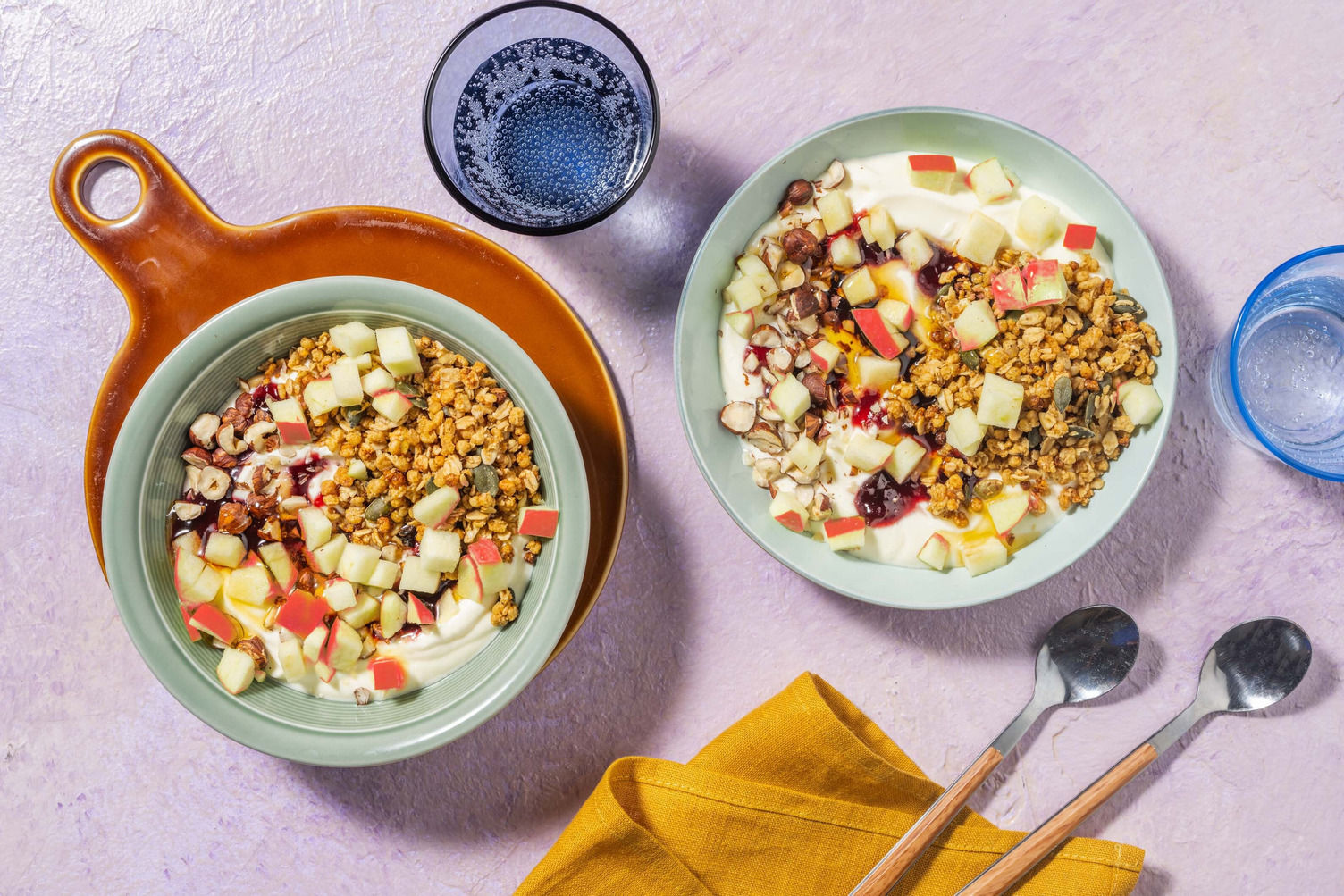 Granola & Red Berry Compote Yoghurt Bowl Recipe | HelloFresh